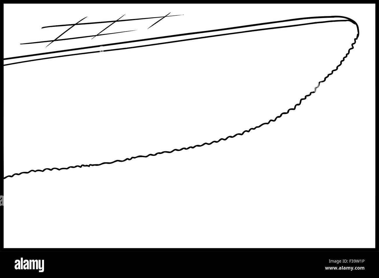 Outline illustration of tip of knife cutting Stock Photo - Alamy