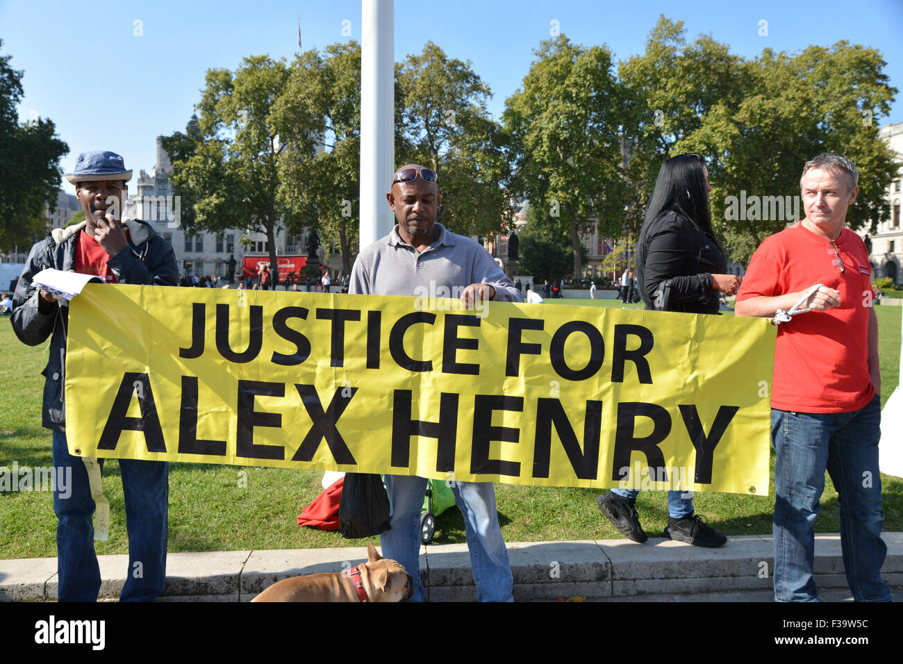 Parliament Square, London, UK. 2nd October 2015. A group protest ...