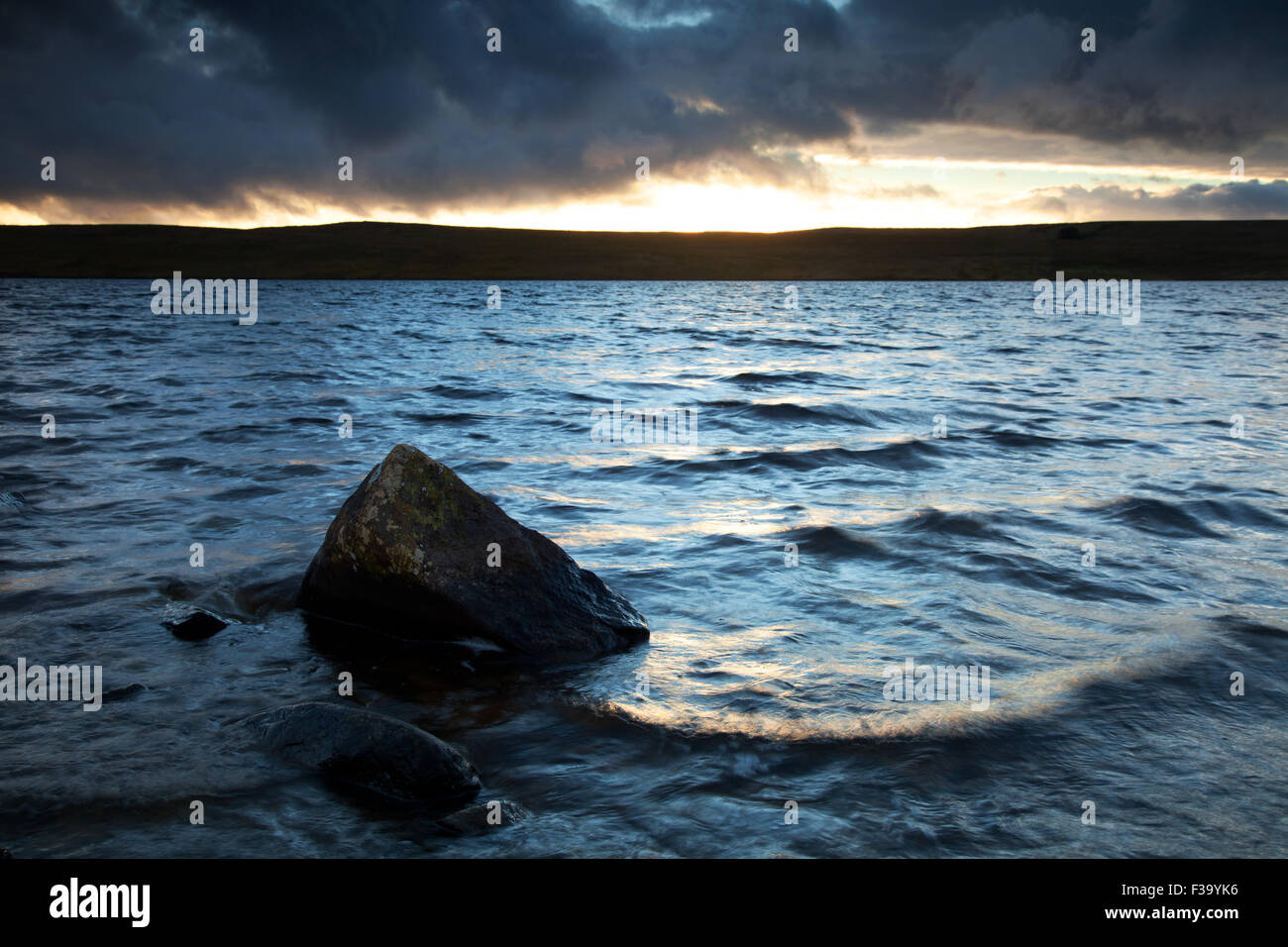 Photograph by © Jamie Callister. Sunset at Llyn Aled on the Denbigh ...