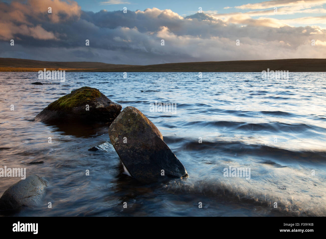 Photograph by © Jamie Callister. Sunset at Llyn Aled on the Denbigh ...