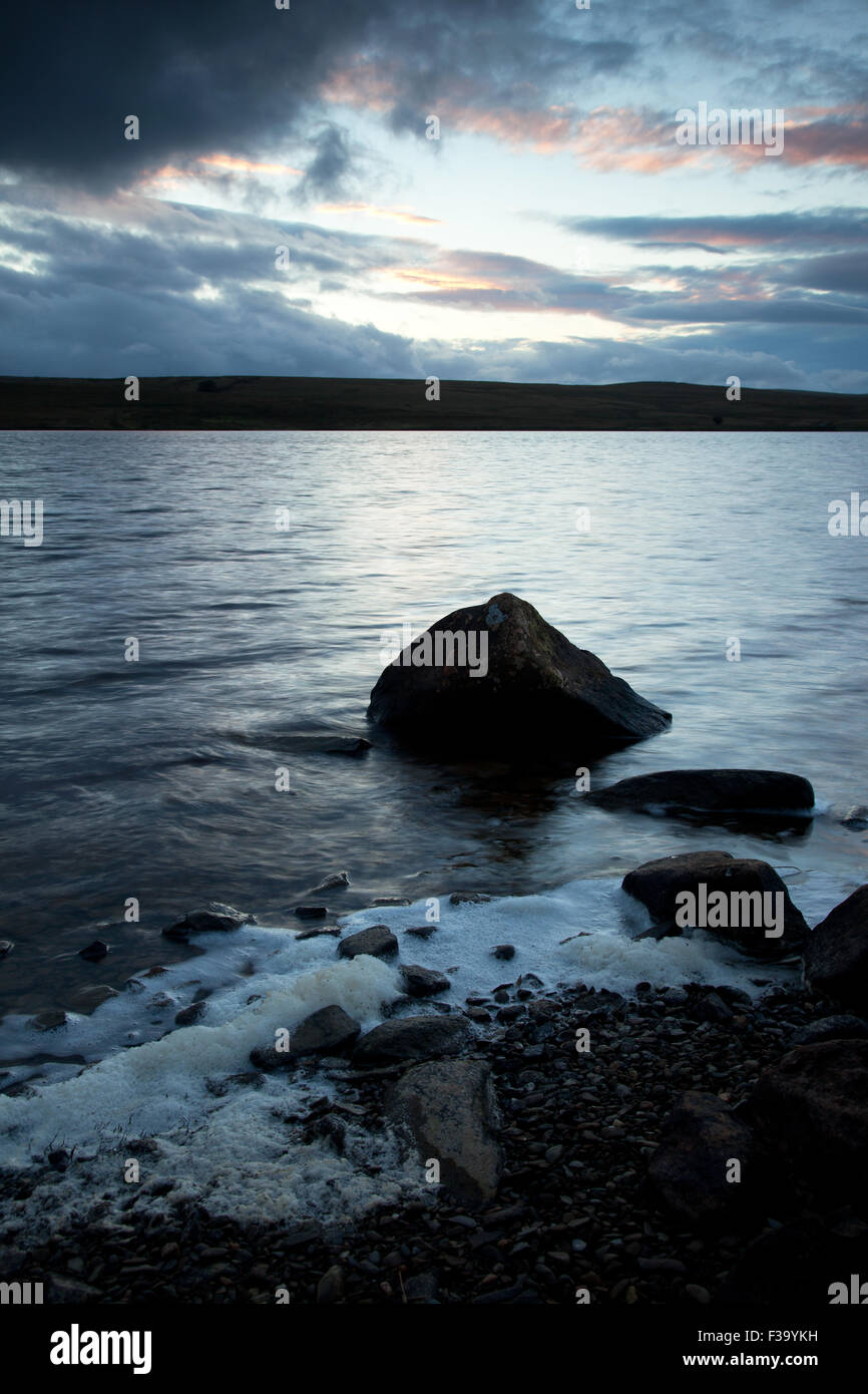 Photograph by © Jamie Callister. Sunset at Llyn Aled on the Denbigh ...