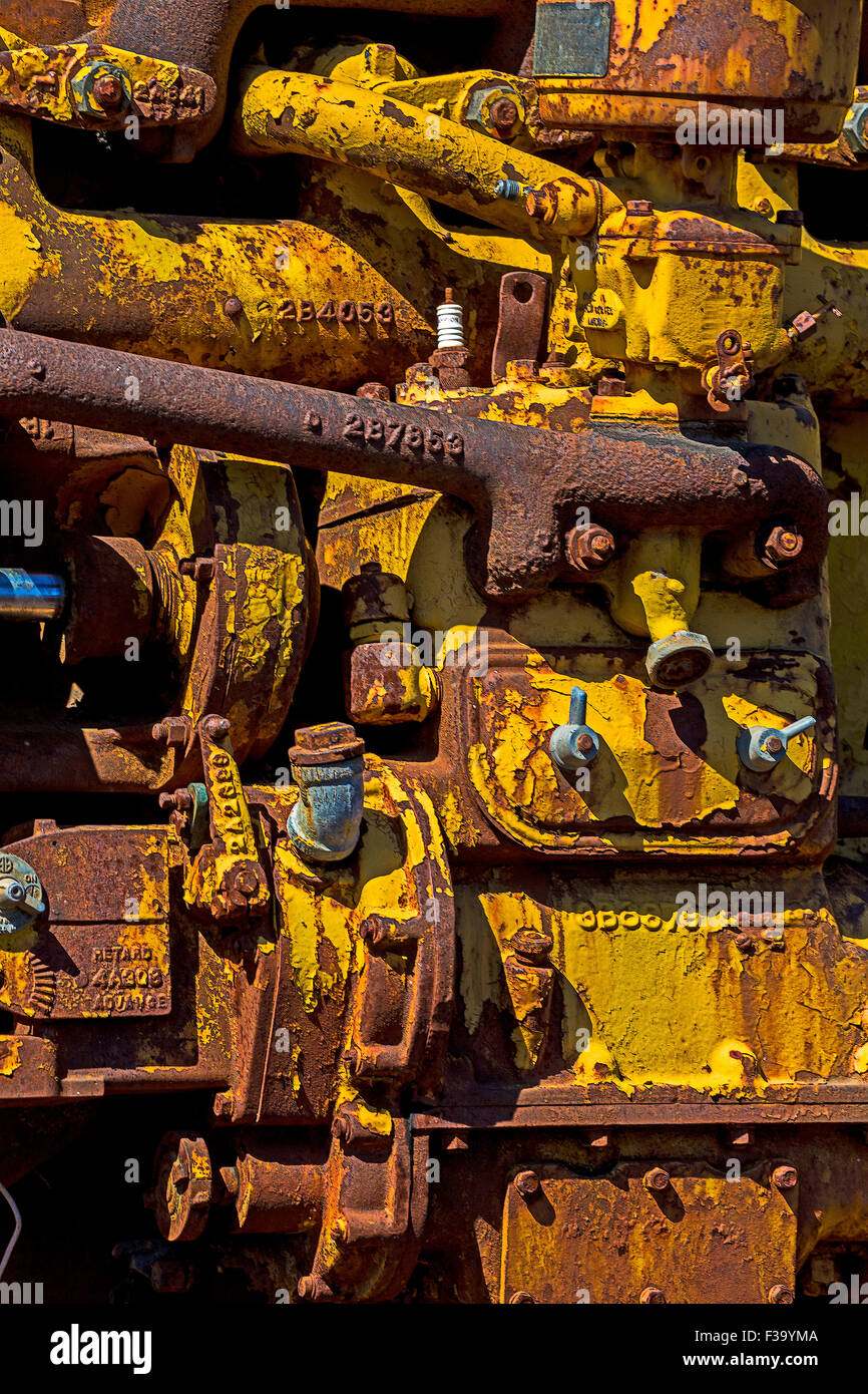 Old yellow motor Stock Photo - Alamy