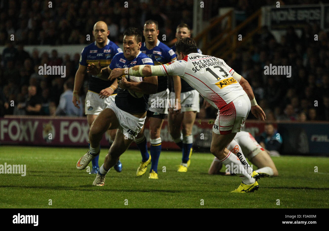 Headingley Carnegie Stadium, Leeds, UK, 2nd October 2015. Leeds Rhinos ...