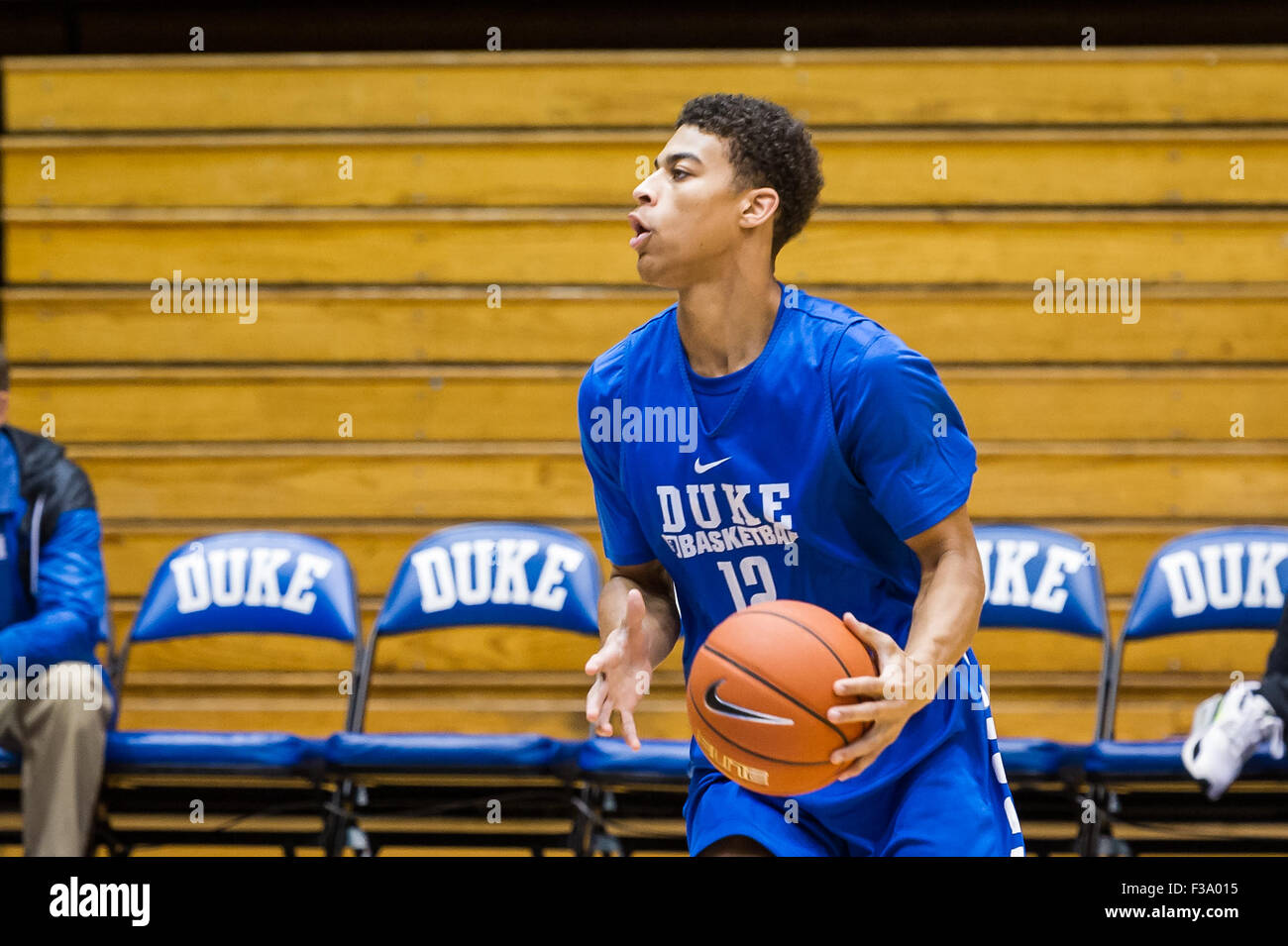 NCAA Basketball, 2015: Duke Blue Devils guard Derryck Thornton #12 in ...