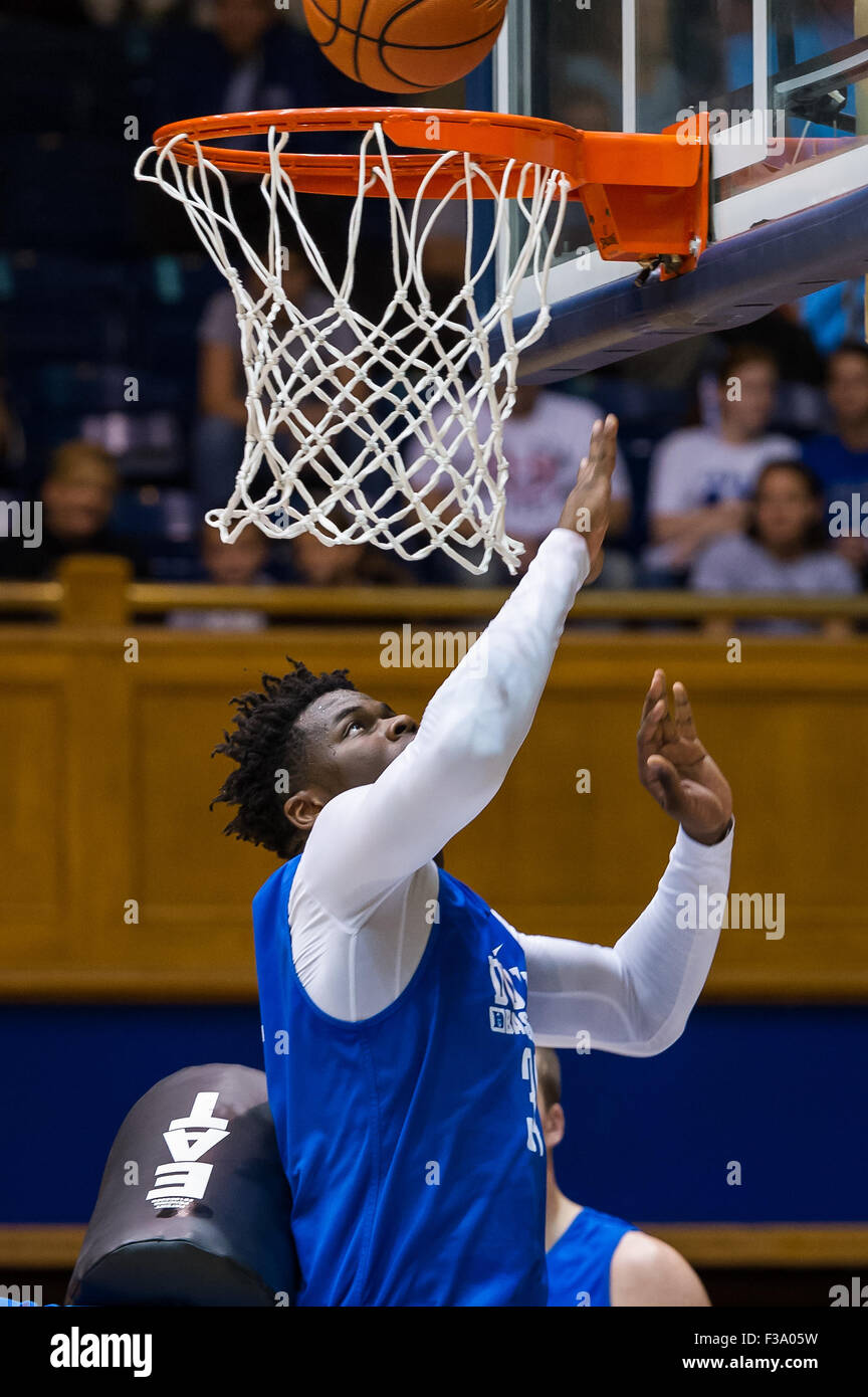 NCAA Basketball, 2015: Duke Blue Devils forward Sean Obi #34 in action ...