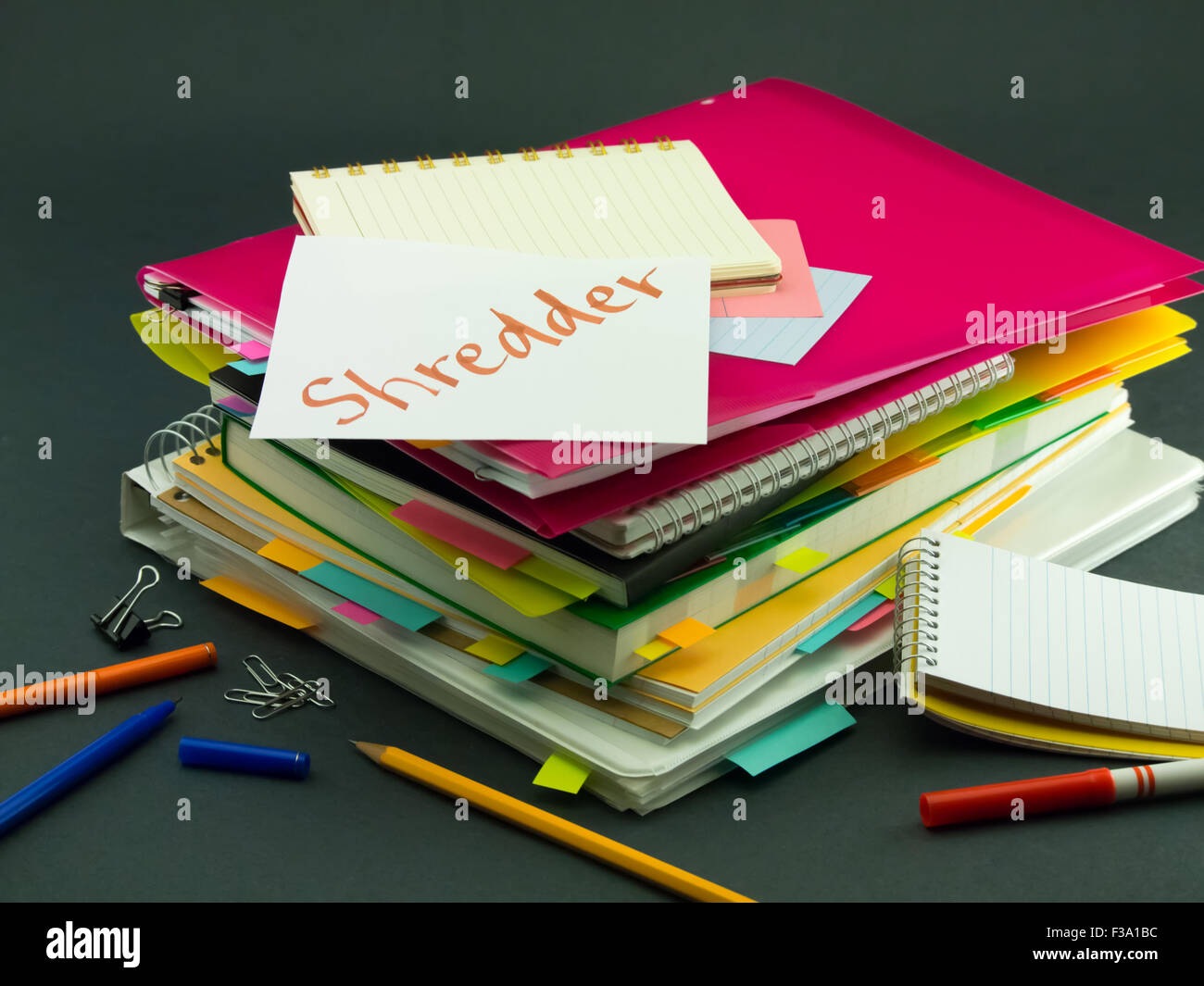 The Pile of Business Documents; Shredder Stock Photo - Alamy