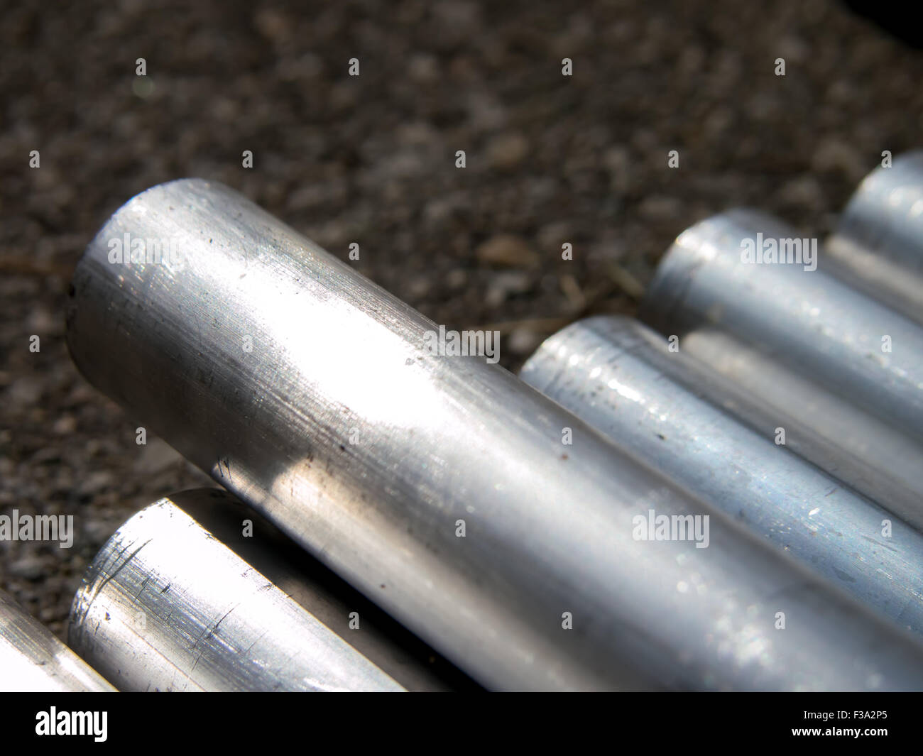 Stack of Many Pipes at the Construction Site Stock Photo - Alamy