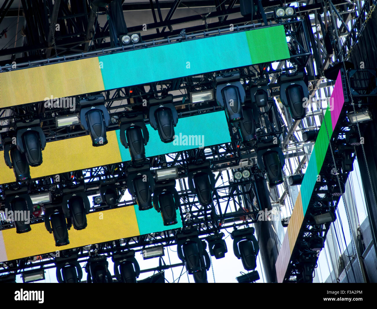 Lighting And Sound Equipment at the Music Festival Stock Photo - Alamy