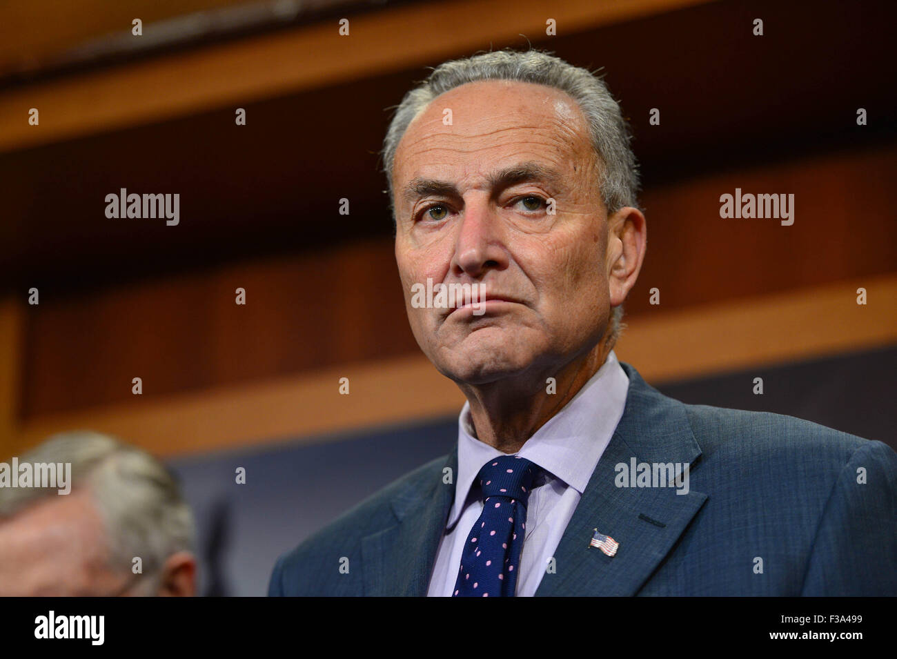 U.S. Senator Chuck Schumer joined by other Democrats discusses a path ...