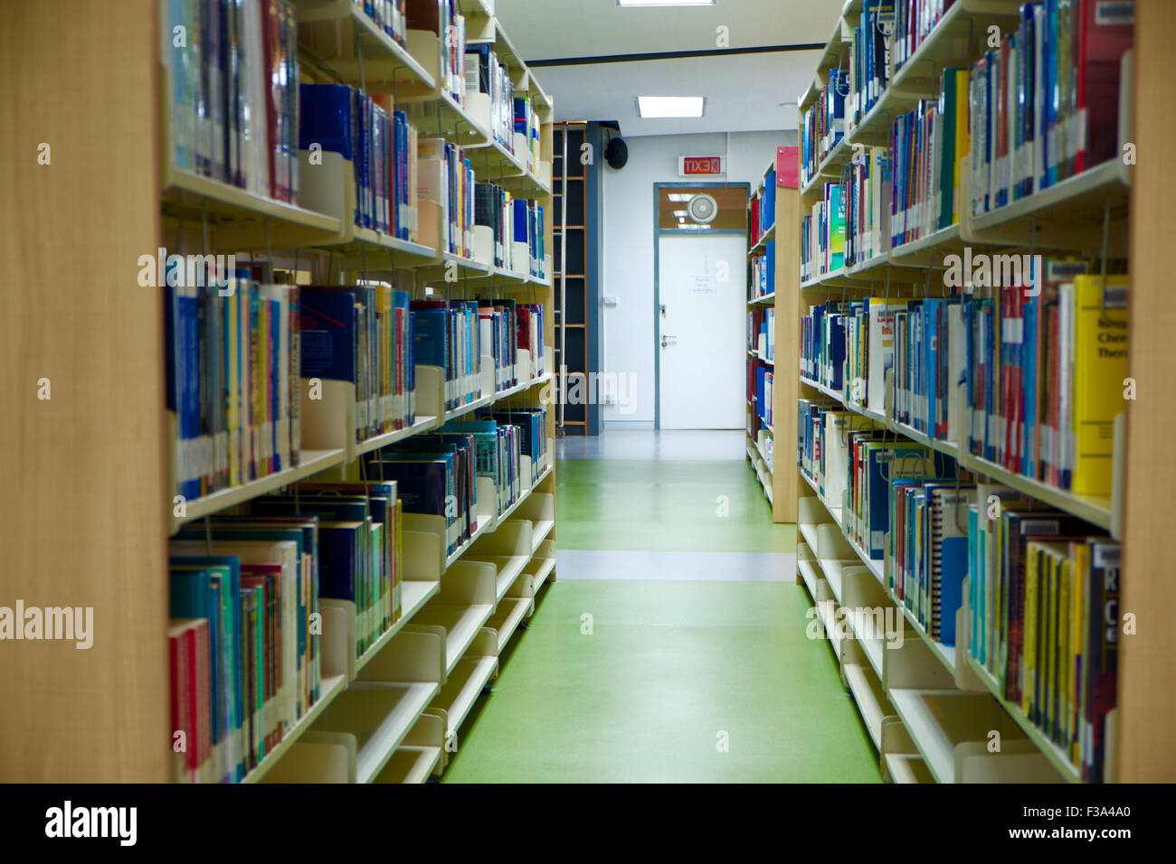 bookshelf in the library Stock Photo - Alamy
