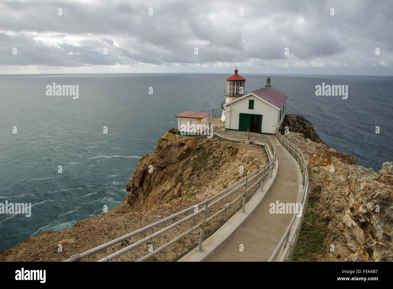 The lighthouse - built in 1870 and retired in 1975 -, Point Reyes ...