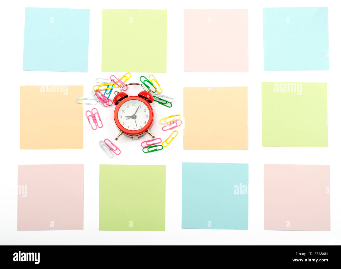 Alarm clock with stickers Stock Photo - Alamy