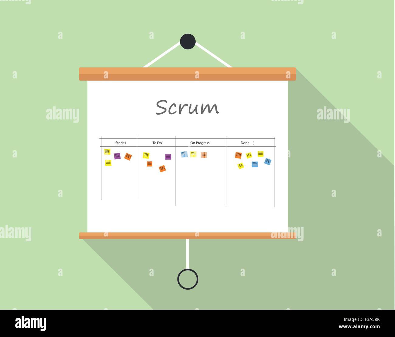 Waterfall project management concept Stock Vector Images - Alamy