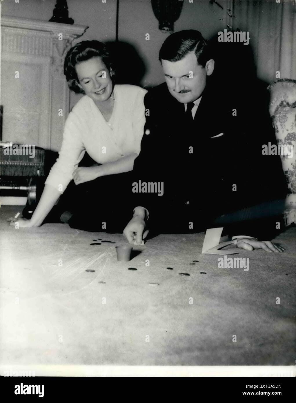 Jan. 03, 1954 - A Peer brushes up on his Tiddlywinks. Lord Strathcarron ...