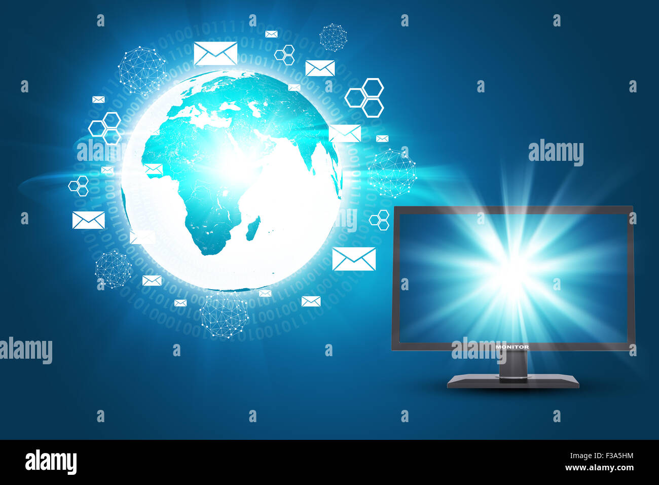 Globe earth computer screen hi-res stock photography and images - Alamy