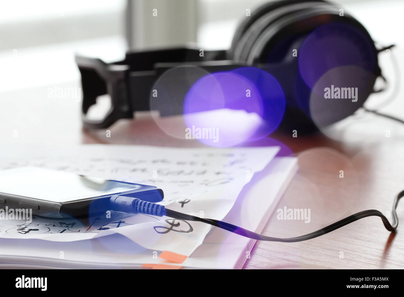 composing music concept with shallow DOF evenly matched jack of ...