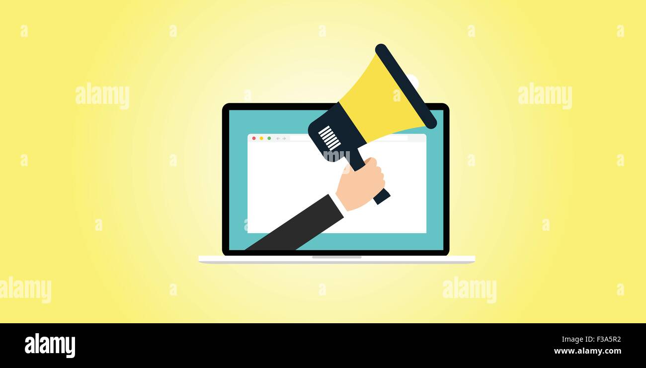 Online advertising marketing message Stock Vector Images - Alamy