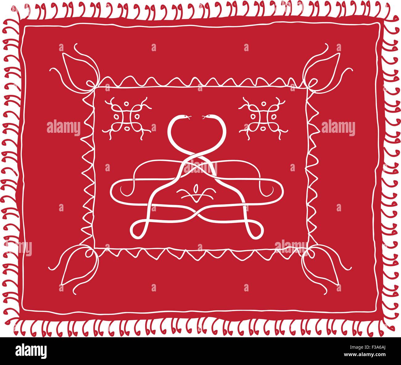 Folk Snake, Tribal Design, Motif, Wall Painting Vector Art Stock Vector ...