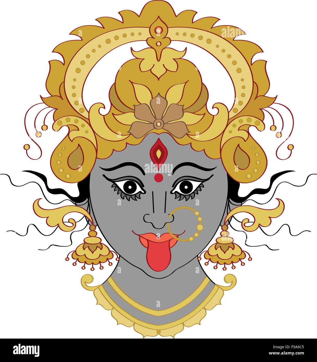 Kali Maa Calligraphic Vector Art Stock Vector Image & Art - Alamy