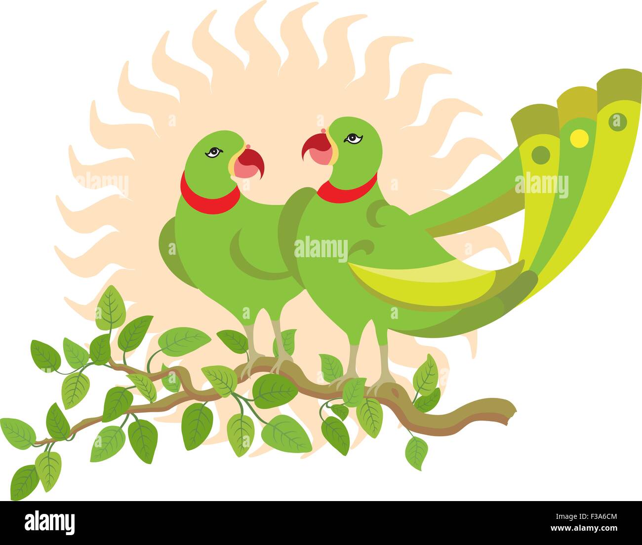 Green parrot on hand Stock Vector Images - Alamy