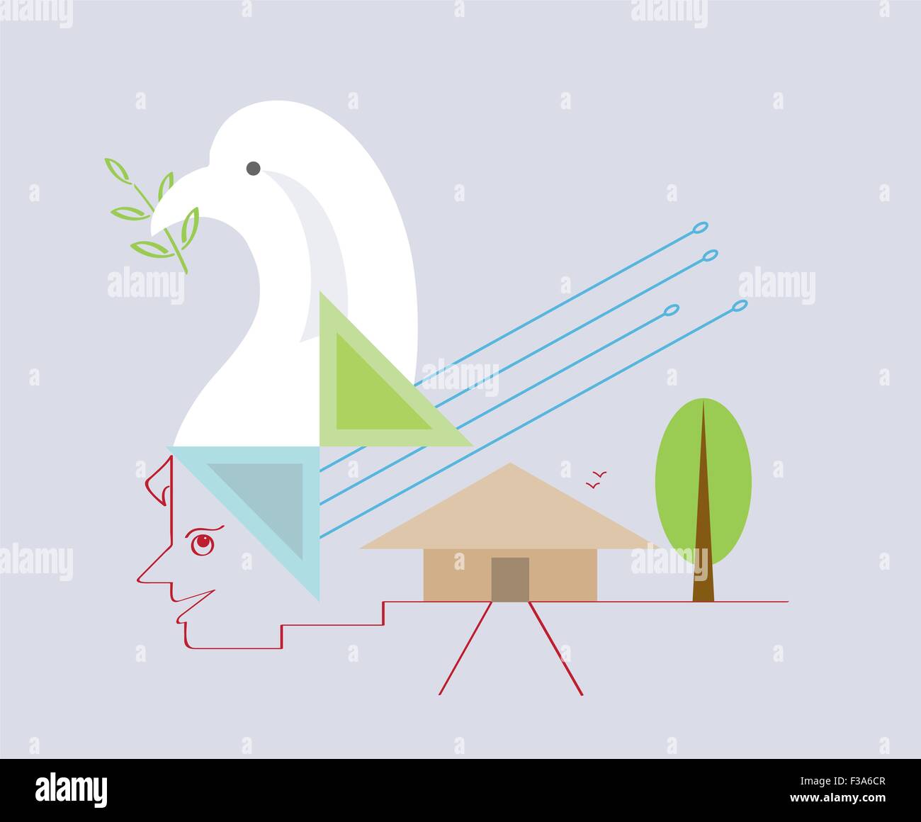 Peace Of Mind Makes World Better Place To Live Vector Art Stock Vector ...