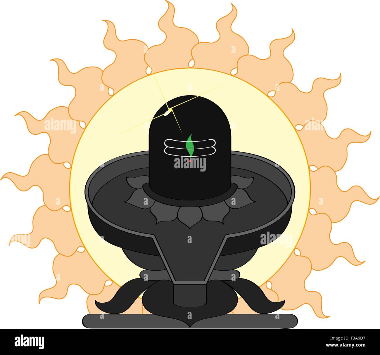 Shivling With Sun Vector Art Stock Vector Image & Art - Alamy