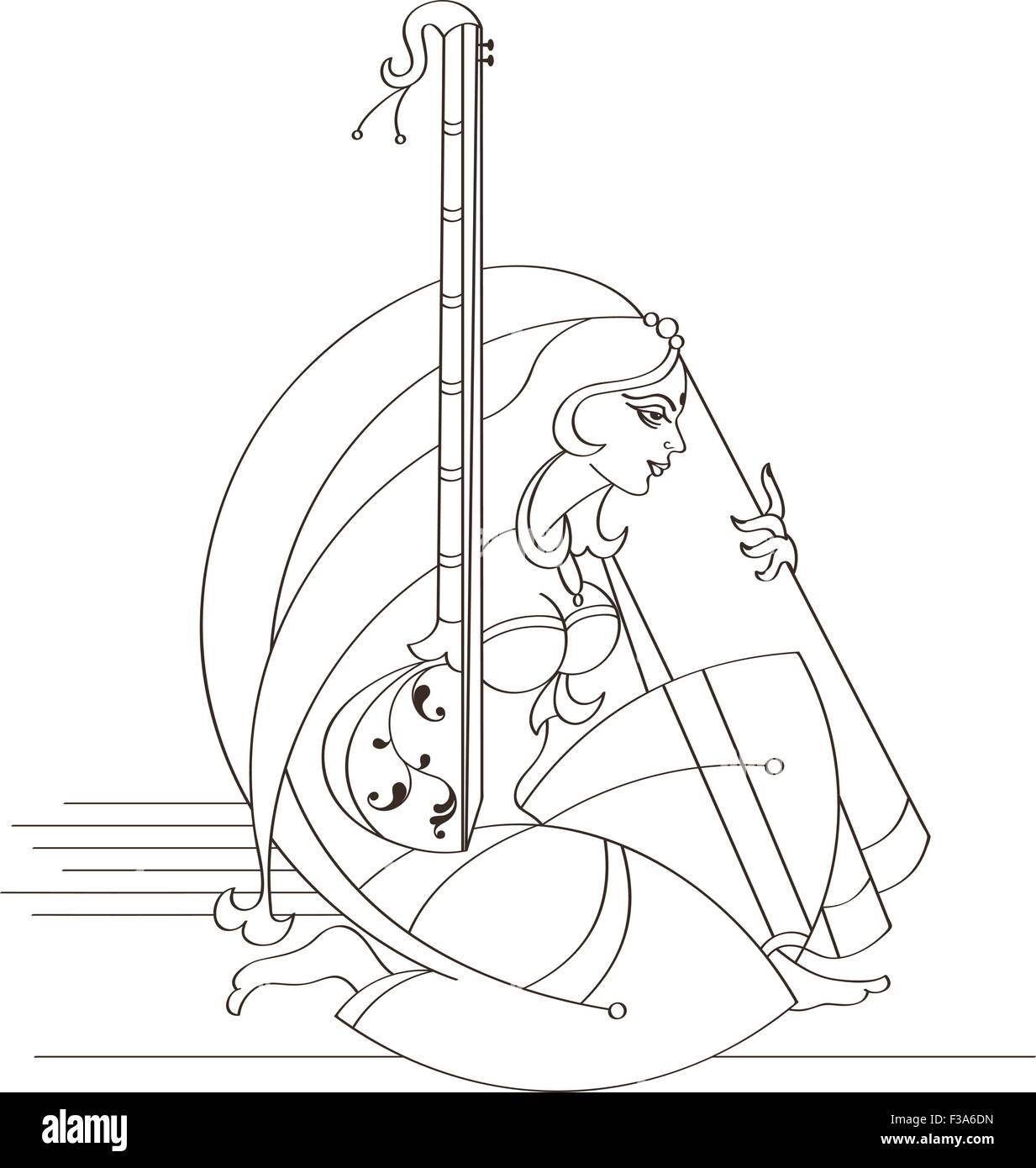 Woman Playing Music Vector Art Stock Vector Image & Art - Alamy