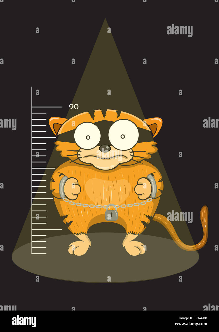 Illustration of cats prisoners were captured Stock Photo - Alamy