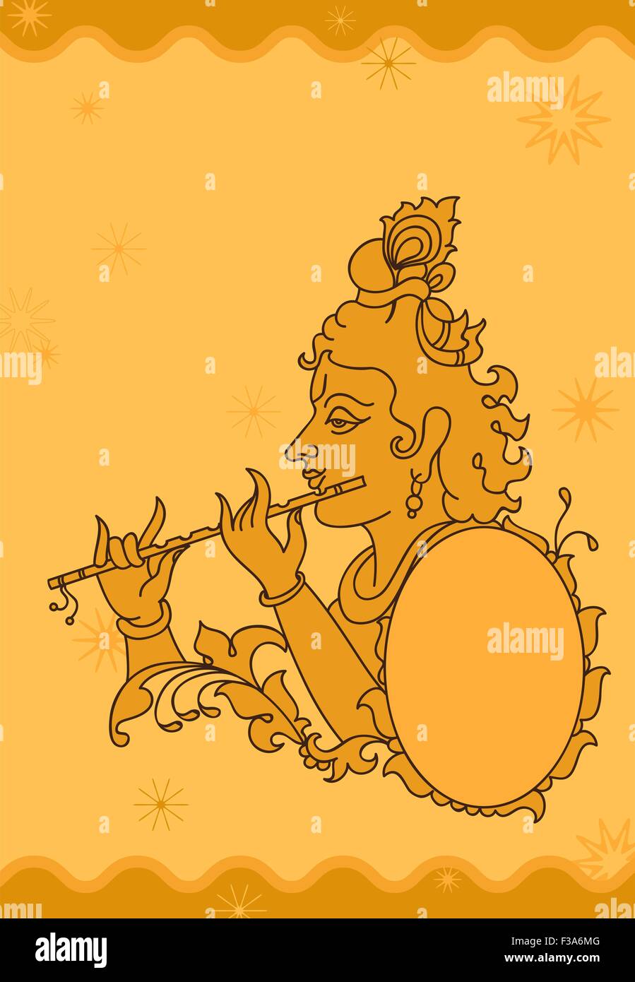 Calligraphic Lord Krishna Vector Art Stock Vector Image & Art - Alamy