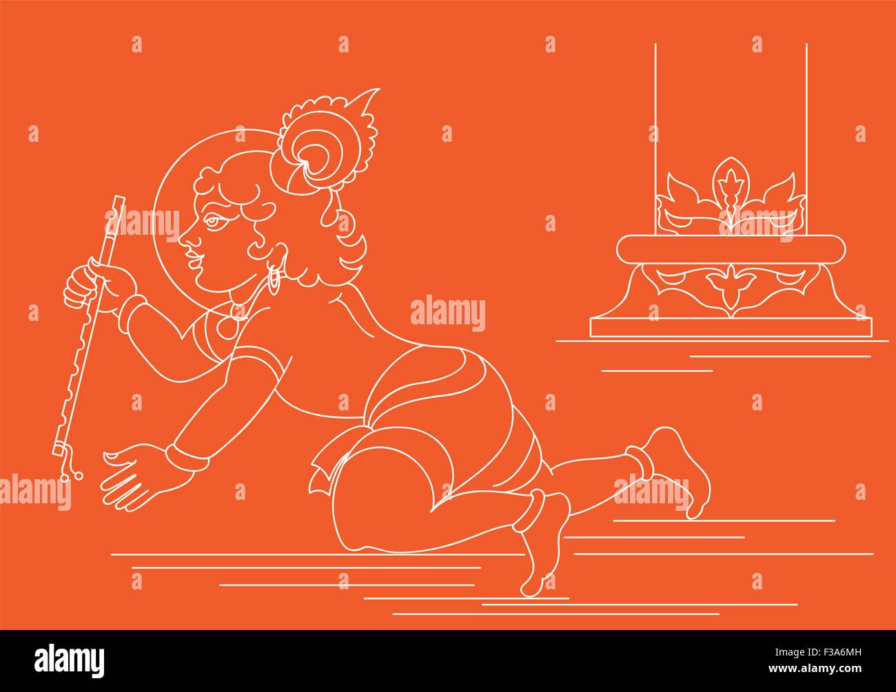 Calligraphic Lord Krishna Vector Art Stock Vector Image & Art - Alamy