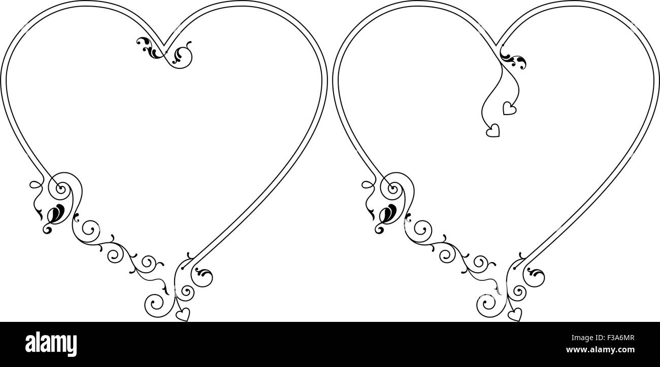 Love, Heart Frame Border Design Vector Art Stock Vector Image & Art - Alamy