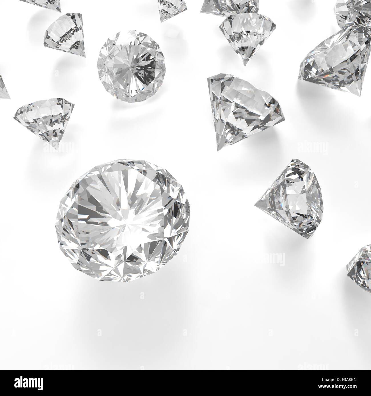 Diamonds 3d in composition as concept Stock Photo - Alamy