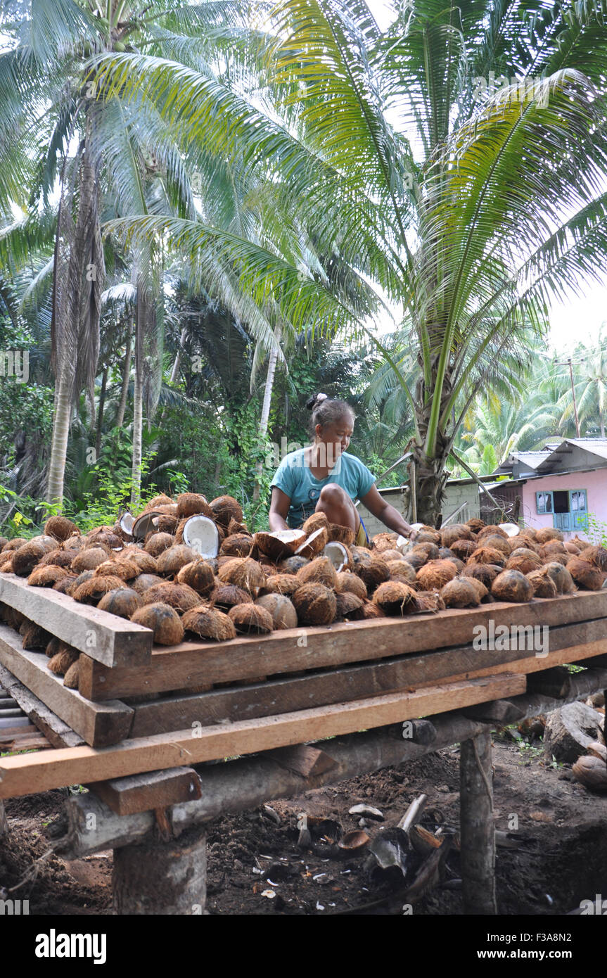 Woman with coconuts hi-res stock photography and images - Alamy