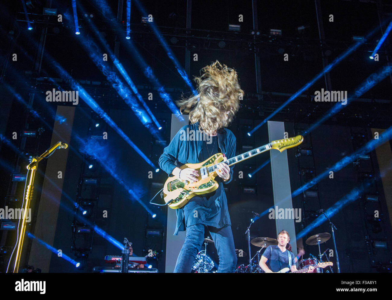 Daniel Wayne Sermon of Imagine Dragons performs on stage at the 2015 ...
