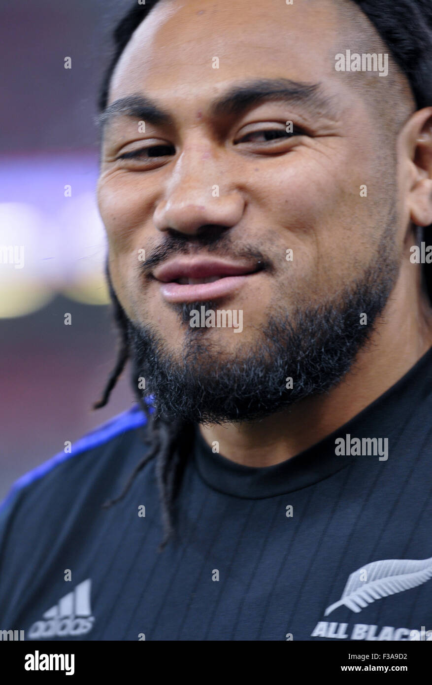 Cardiff, Wales, UK. 2nd October, 2015. Ma'a Nonu New Zealand vs Georgia ...