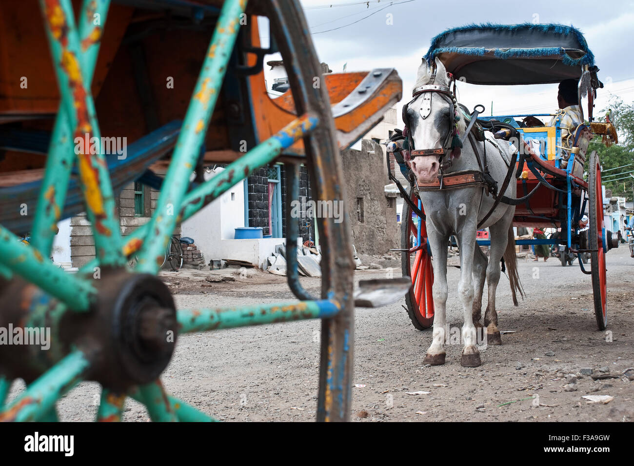 Horse cart tonga hi-res stock photography and images - Alamy