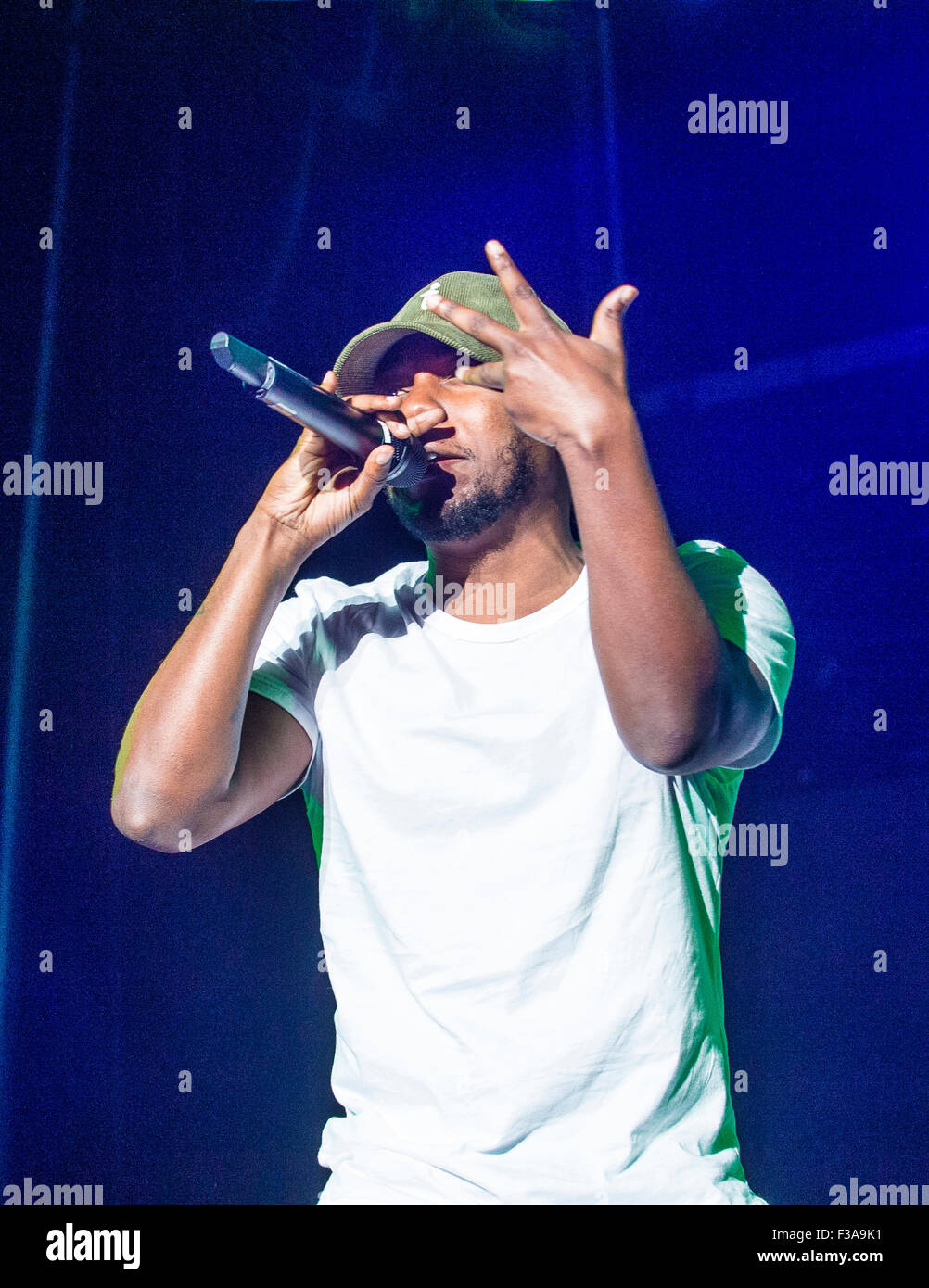 Recording artist Kendrick Lamar performs onstage during day 3 of the ...
