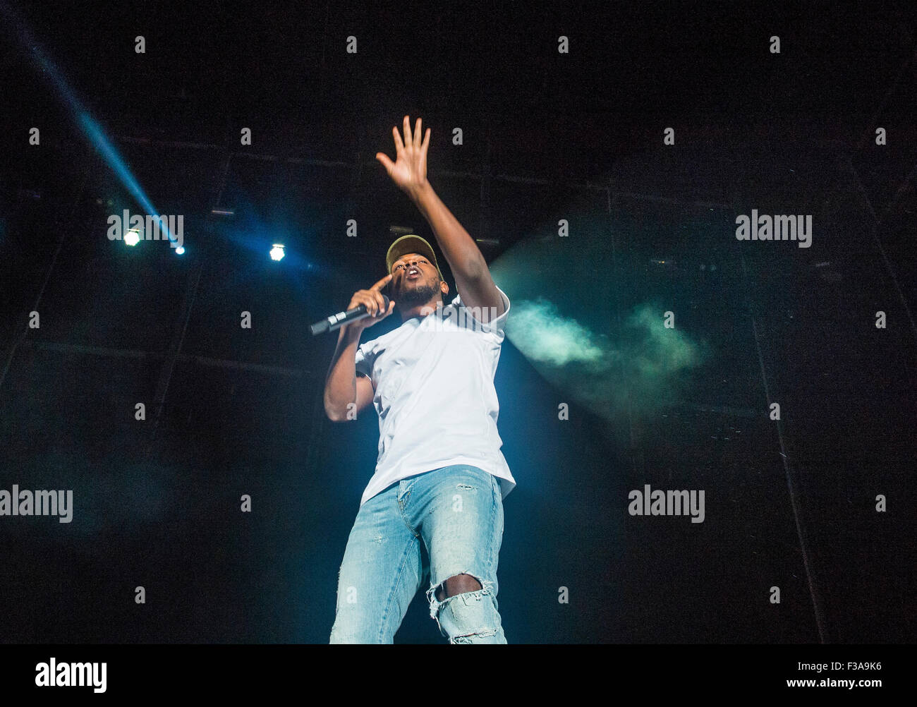 Recording artist Kendrick Lamar performs onstage during day 3 of the ...