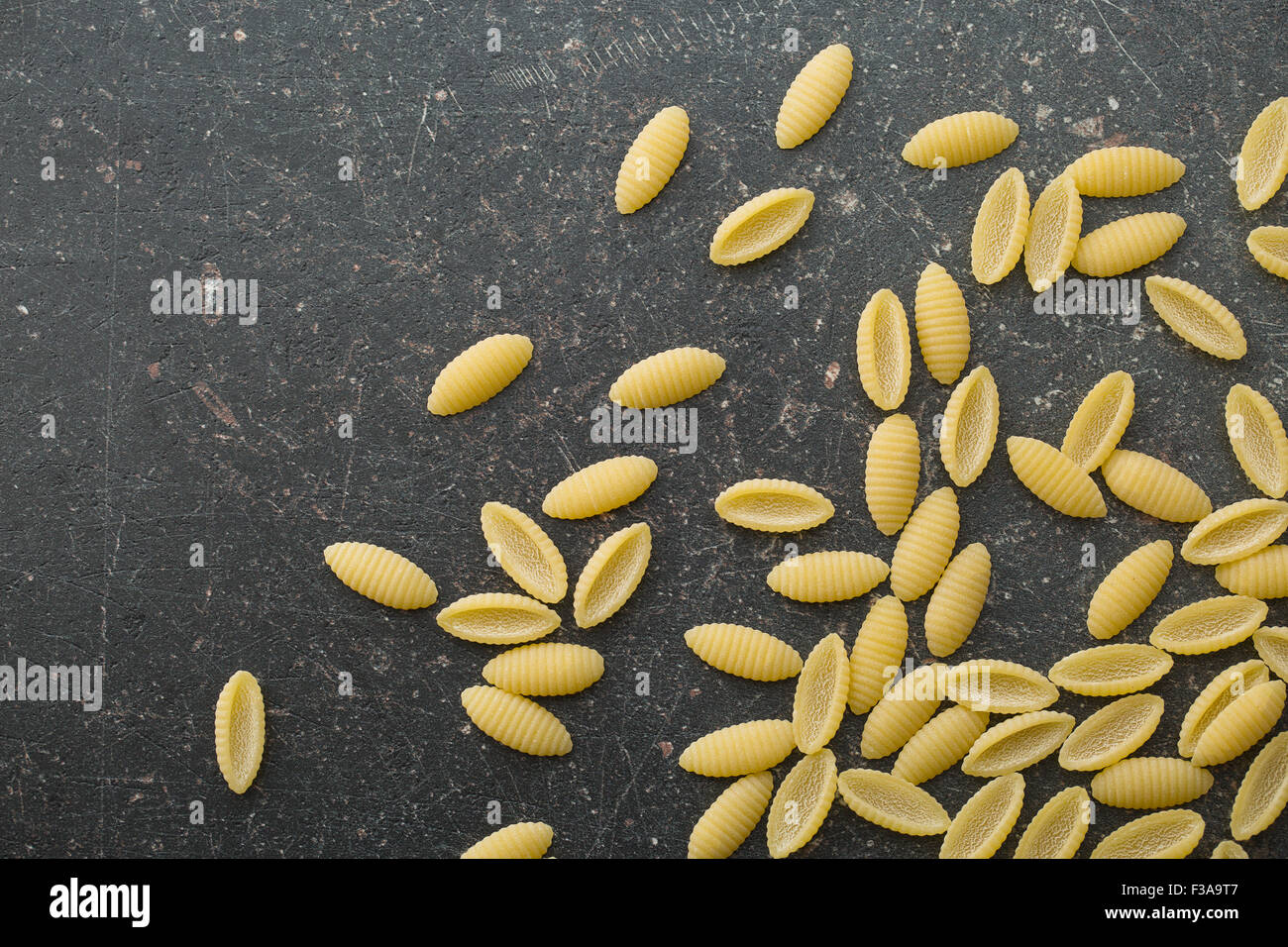 top view of uncooked italian pasta Stock Photo - Alamy