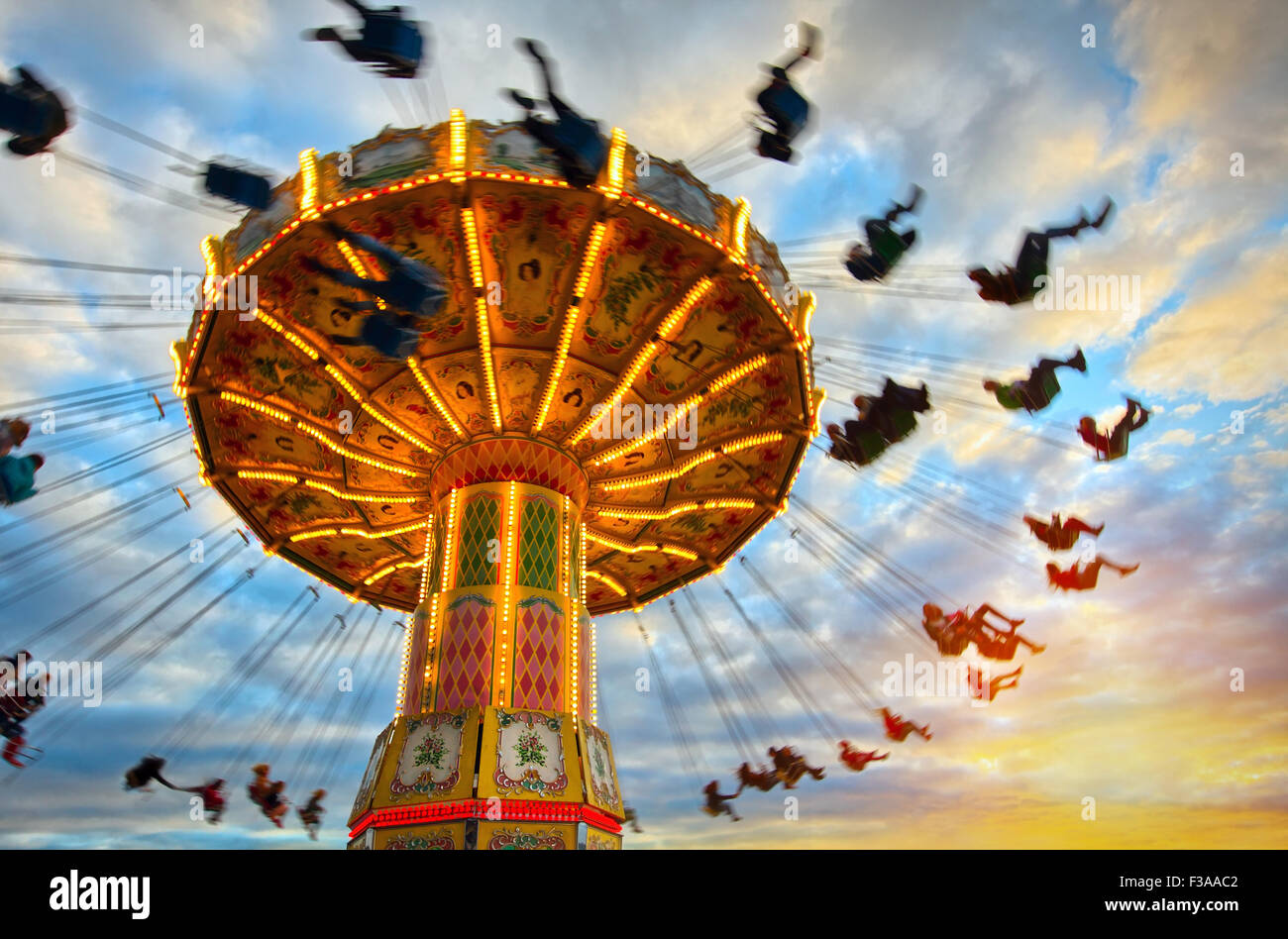 Old roundabout in Tivoli Stock Photo - Alamy