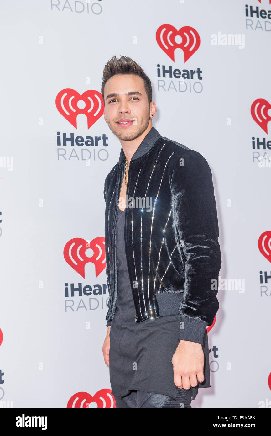 Singer Prince Royce attends the 2015 iHeartRadio Music Festival at MGM ...