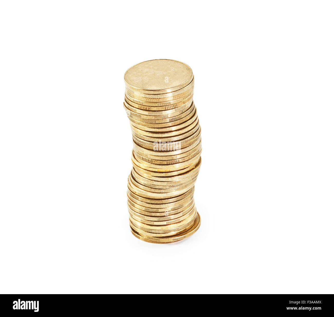 coin stack isolated on white background Stock Photo - Alamy