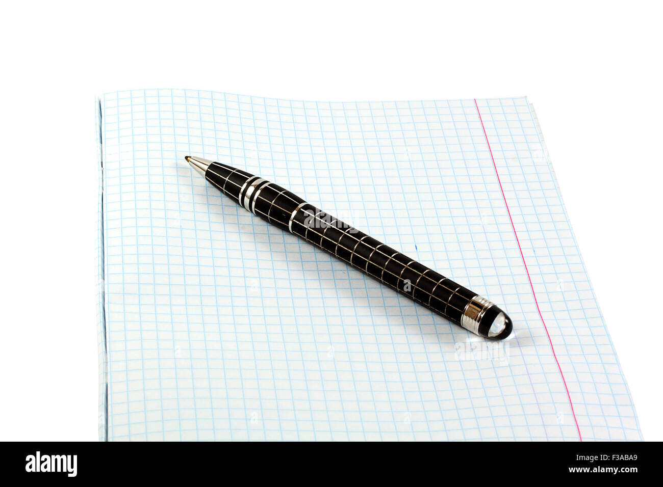 pen and notebook isolated on white background Stock Photo - Alamy
