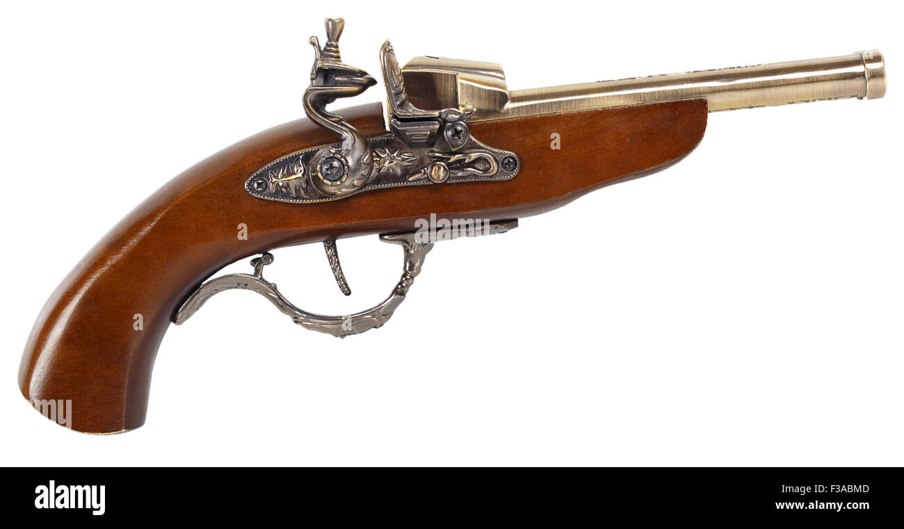 Antique gun isolated on white background Stock Photo - Alamy