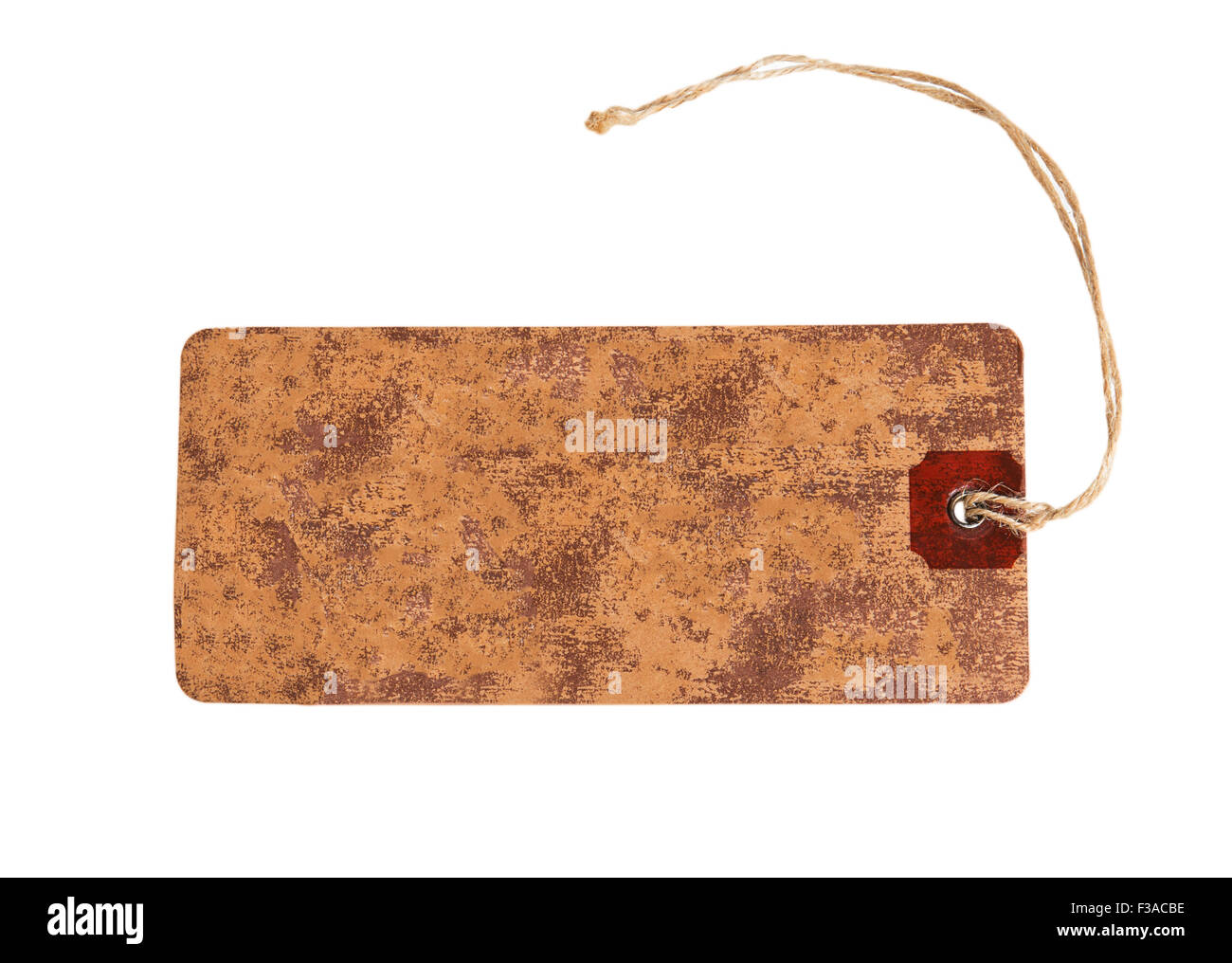 Brown paper tag with rope isolated on white background Stock Photo - Alamy