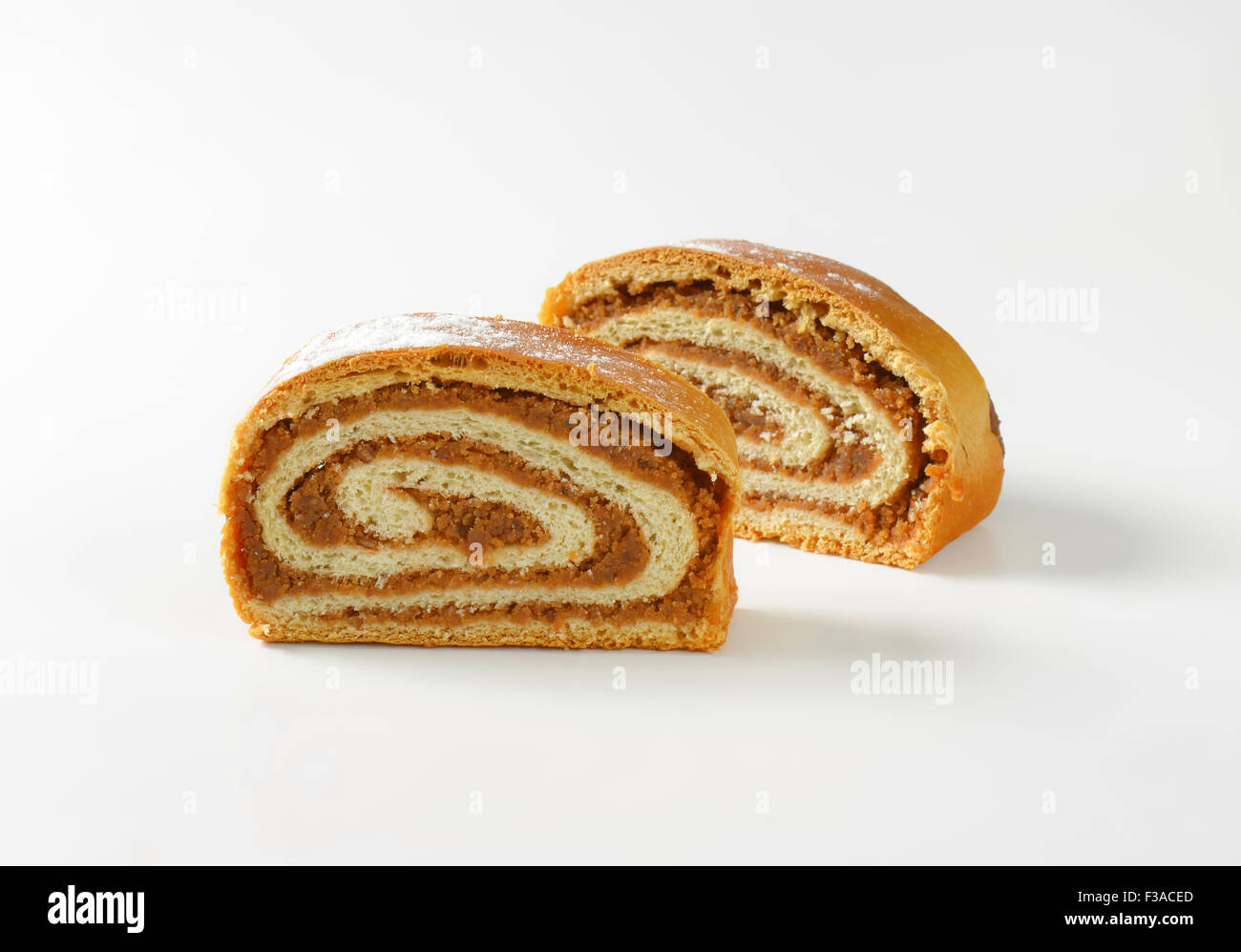 Slices of sweet nut roll Stock Photo - Alamy