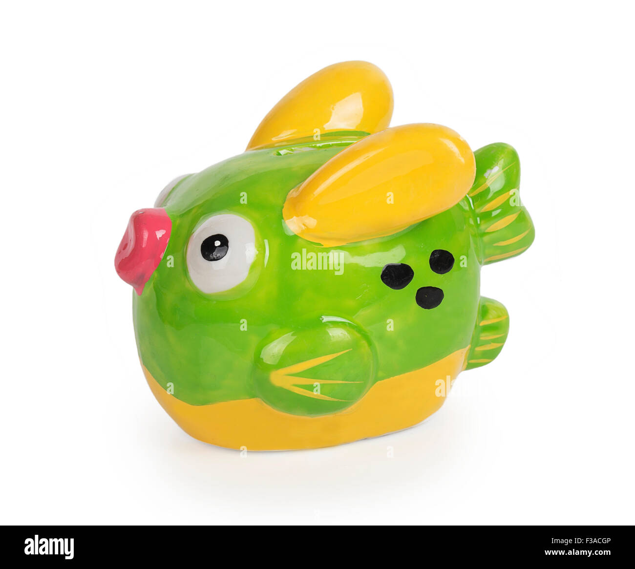 Cute fish bank isolated on a white background Stock Photo - Alamy