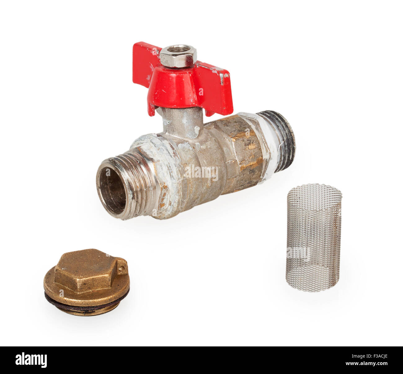 Water valve isolated on white background Stock Photo - Alamy