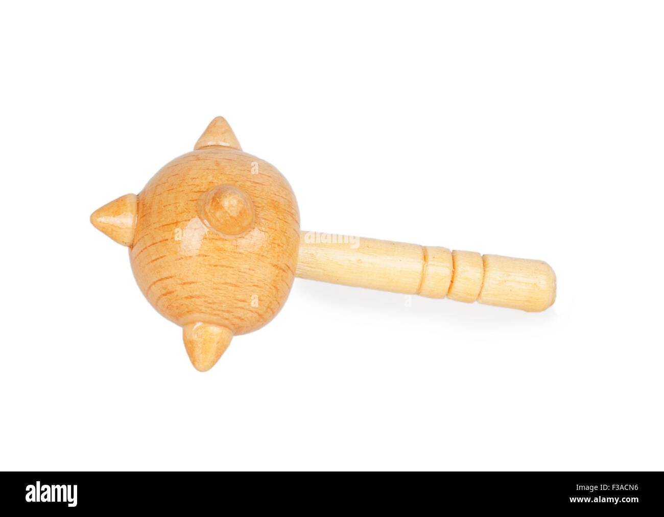 wooden mace isolated on white background Stock Photo - Alamy