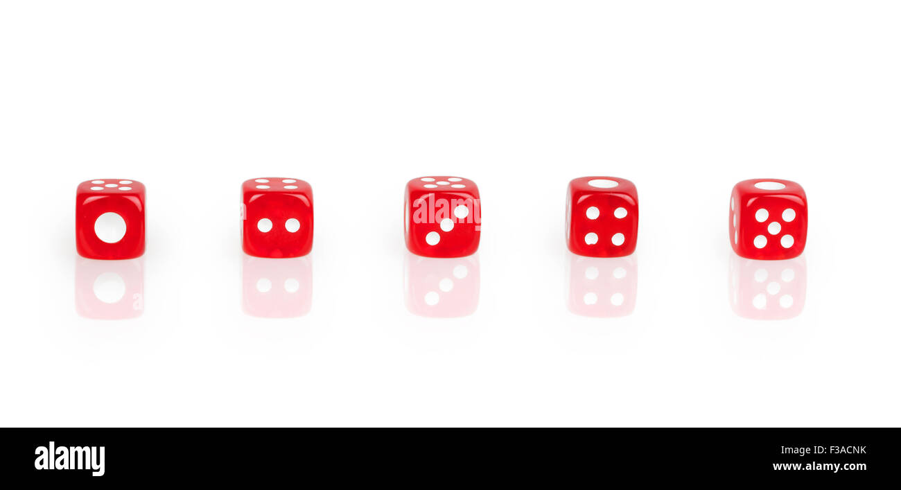 set of dice isolated on white background Stock Photo - Alamy